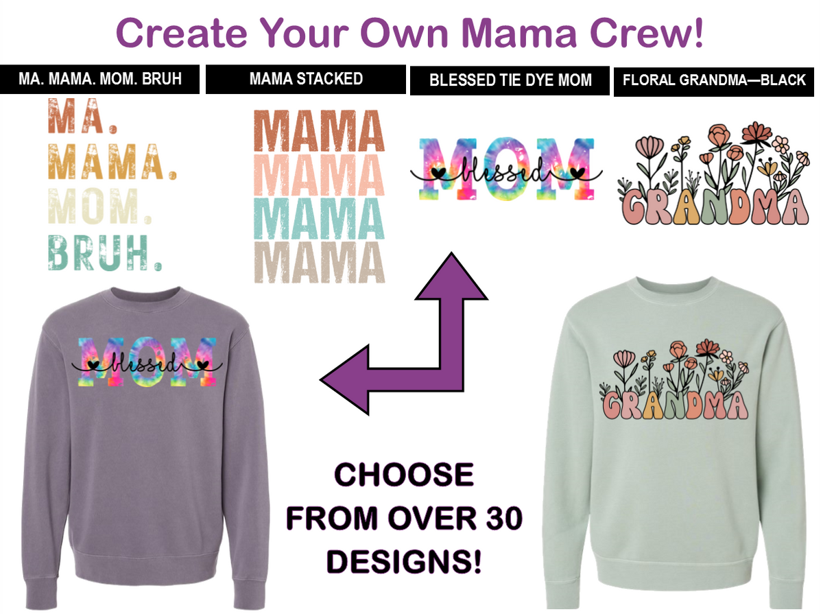 Create-Your-Own Mama Apparel – Sparkle City Apparel Design